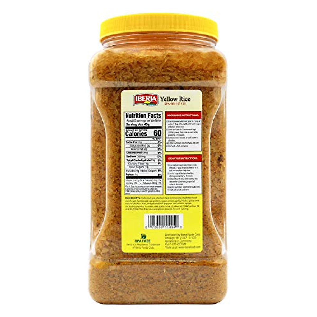 Iberia Yellow Rice 6.25 lb. Bulk Spanish Style Seasoned Rice