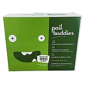 Pail Buddies Diaper Pail Refills Compatible with All Diaper Dekor Classic Diaper Pails (Pack of 2)