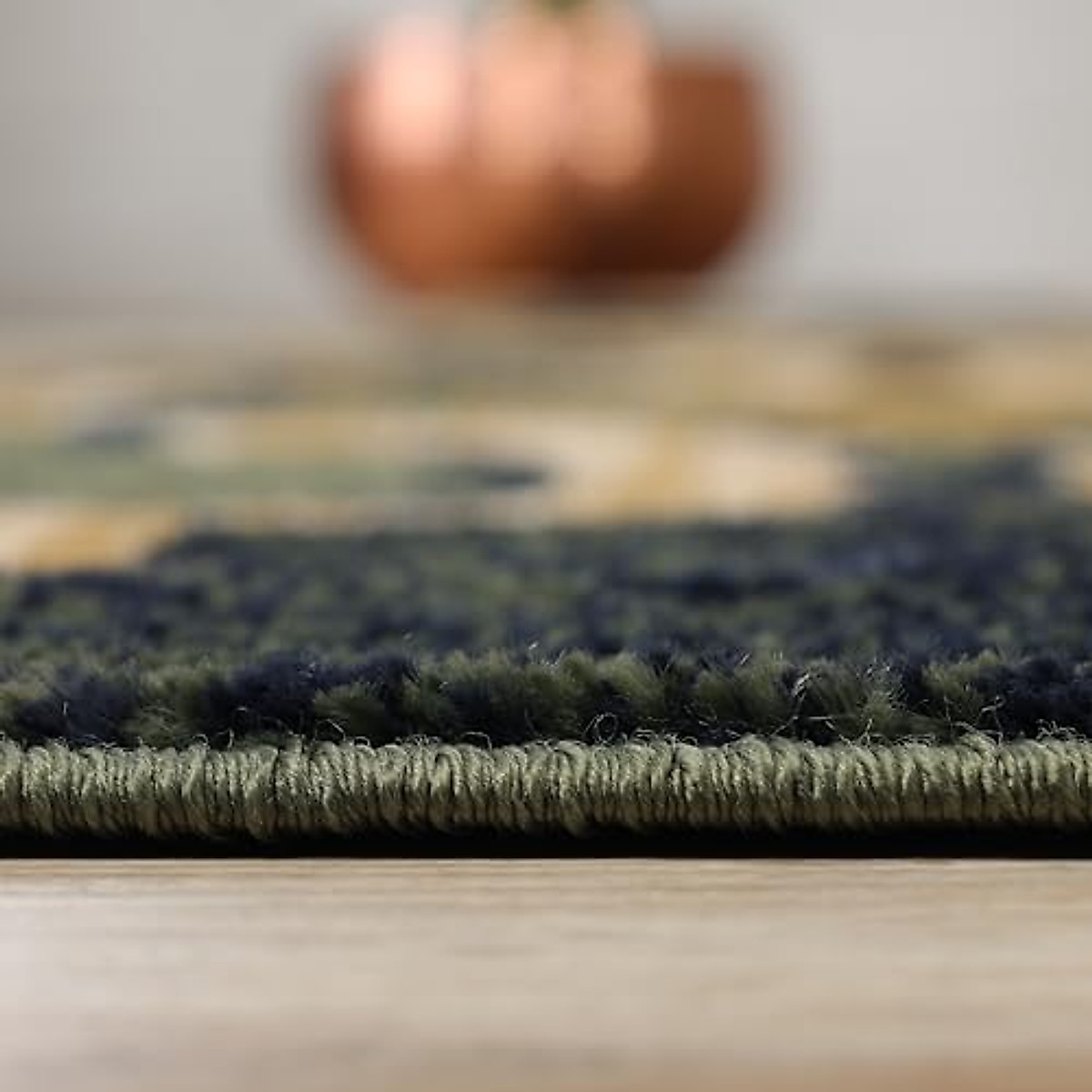 Superior Indoor Large Area Rug, Jute Backed, Perfect for Living/ Dining Room, Bedroom, Office, Kitchen, Entryway, Modern Geometric Trellis Floor Decor, Viking Collection, 5' x 8', Green