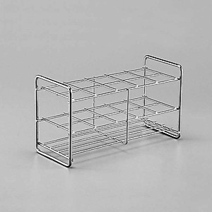 Stainless Steel Test Tube Rack,10 Holes,Outer Diameter Permitted of Tubes 29-31mm,Wire Constructed, 5x2 Format,Adamas-Beta