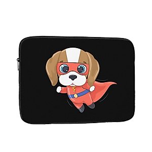 Superhero Little Dog for Kids 13 inch Portable Laptop Sleeve Compatible with MacBook Air Notebook Computer Case for Men Women College School Students
