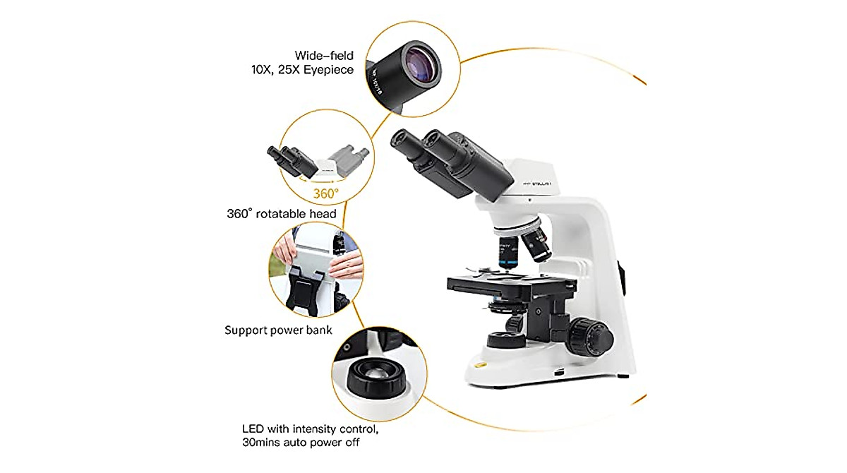 SWIFT Stellar 1 Pro-B Microscope | Research-Grade 40X-2500X Optics