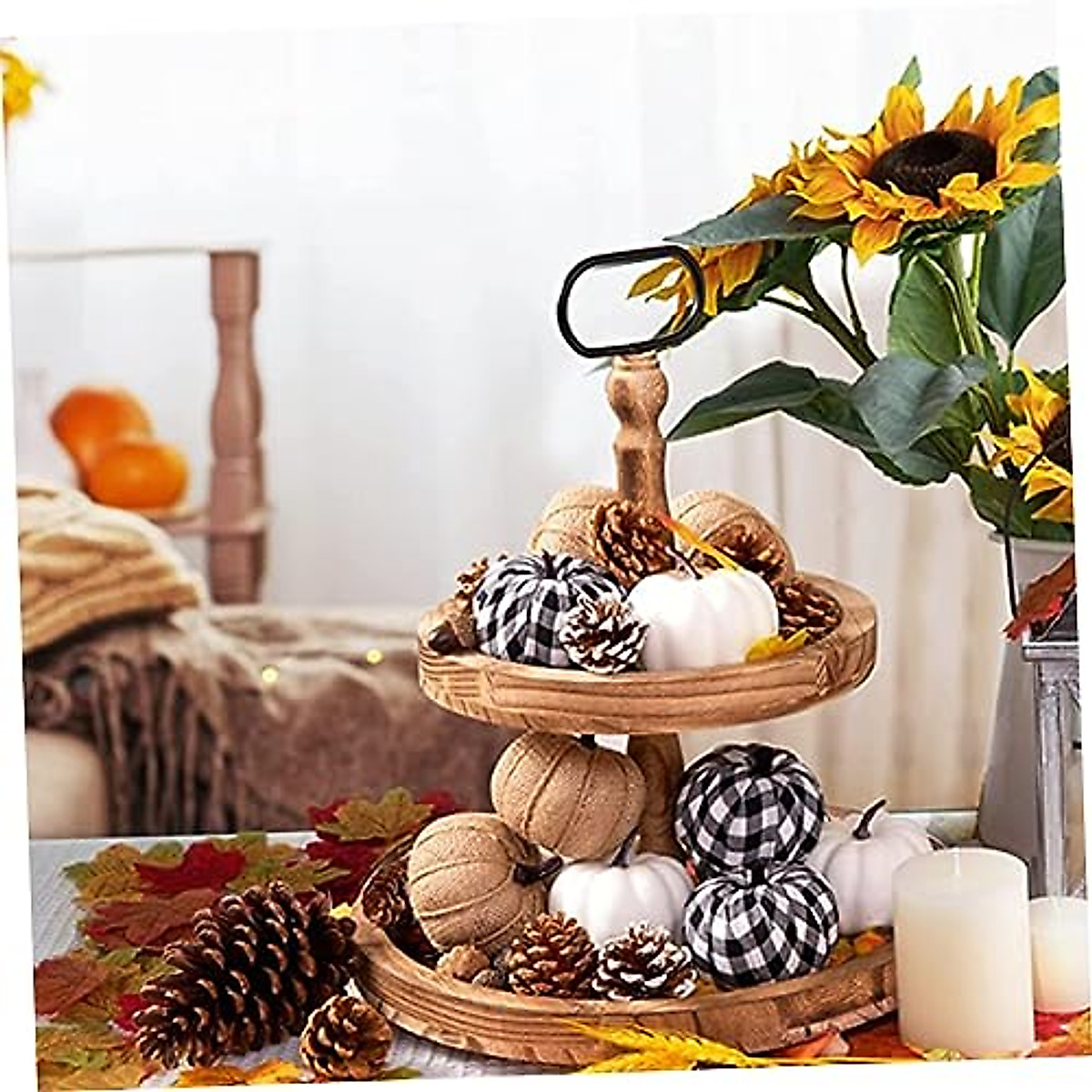 Abaodam 36 Pcs Thanksgiving Pumpkin Halloween Pumpkin Decorations Harvest Festival Decorations Dining Table Decor Christmas Ornament Festival Pumpkin Photo Ornament Fake Pumpkin Prop Mini