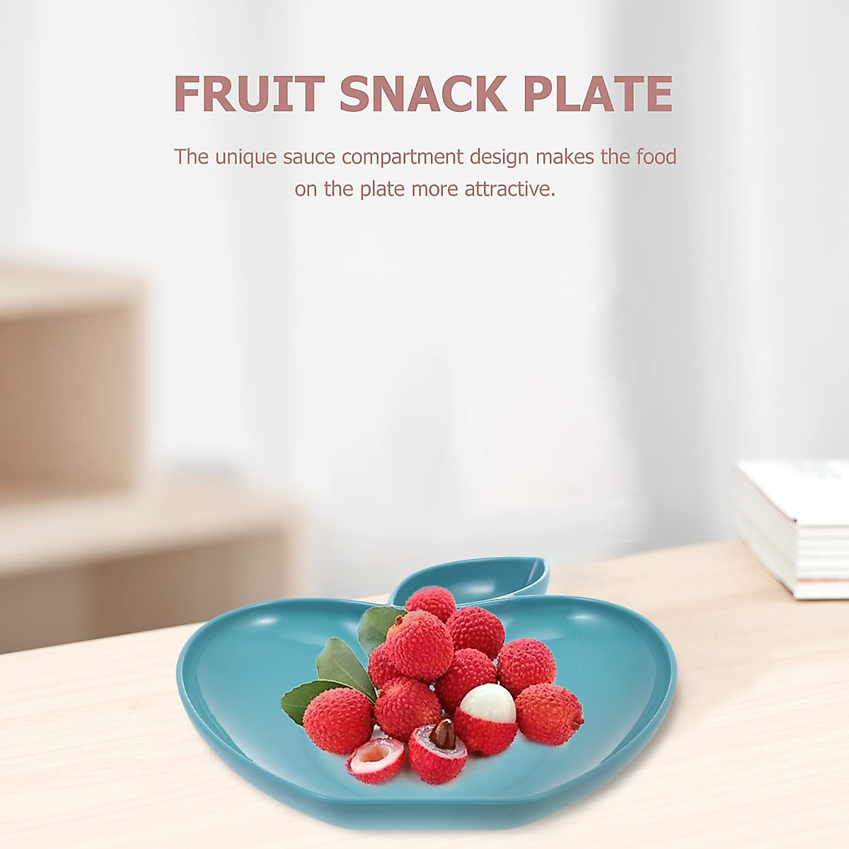 Kichvoe Apple Dumpling Plate Snack Plate Dipping Plates Sashimi Tray Japanese Snack Serving Tray Snack Dessert Plate Sushi Server Cake Server Plastic Snack Tray Fruit Child Mustard Vinegar