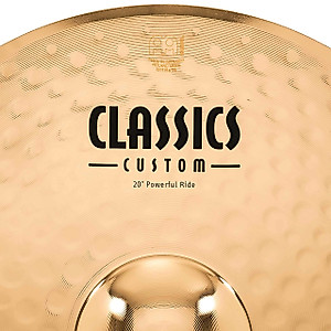 Meinl 20" Powerful Ride Cymbal - Classics Custom Brilliant - Made in Germany, 2-YEAR WARRANTY (CC20PR-B)