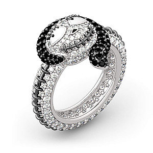 Jeulia "Sally from The Nightmare Before Christmas Fashion Rings 925 Sterling Silver Diamond Ring Bridal Set Wedding Engagement Anniversary Promise (8.0(U.S))