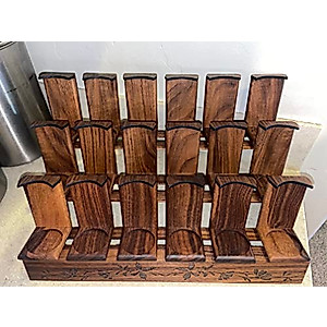18 Count spice rack with bottles