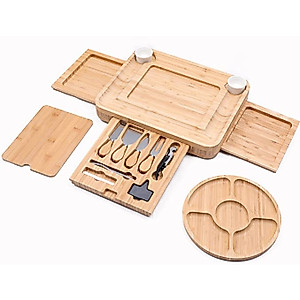 Charcuterie Boards Cheese Boards Set with Knife Set for House Warming Gifts New Home Decor, Anniversary Birthday & Wedding Gifts for Couple, Bridal Shower Gift for Women