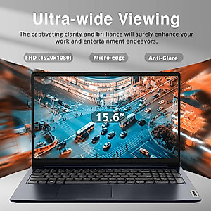 Lenovo 2022 IdeaPad 1 15.6" FHD Laptop, Intel Pentium Silver N6000 Processor, 12GB RAM, 256GB PCIe SSD, 720P HD Webcam, Dolby Audio, 1 Year Office, Blue, Win 11 S, 32GB Snowbell USB Card