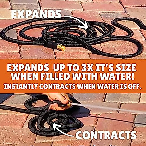X-Hose Pro Expandable Garden Hose 50Ft Water Hose, Flexible Garden Hose, Heavy Duty Lightweight Retractable Weatherproof, Crush Resistant Fittings, Kink Free Expandable Hose as Seen on TV