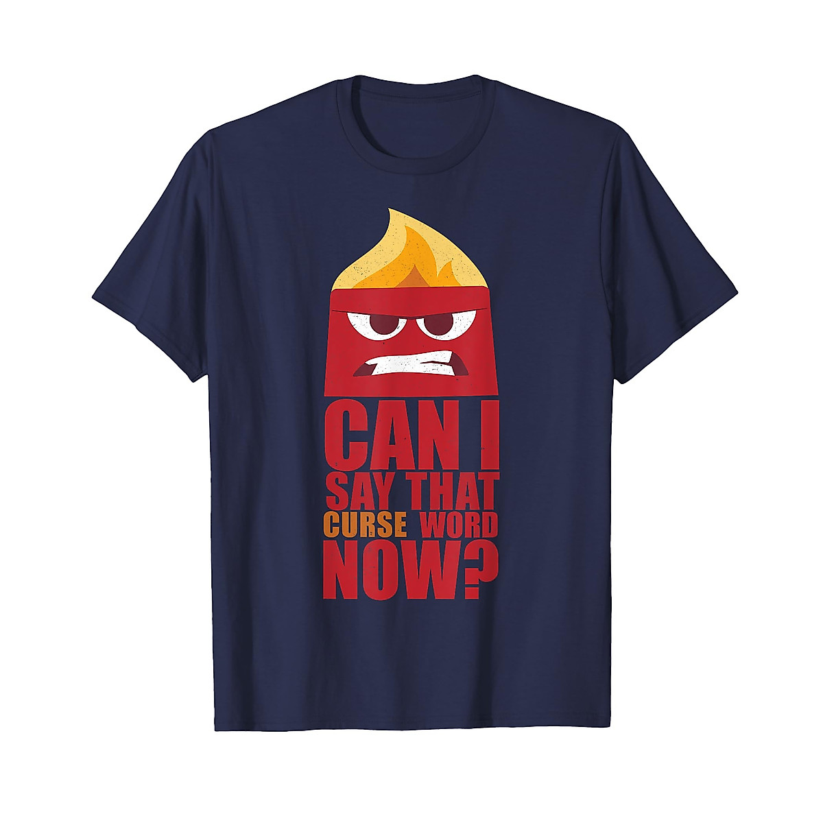 Disney Pixar Inside Out Anger Curse Quote Graphic T-Shirt T-Shirt
