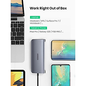 WPYYI USB C Hub 10 in 1 USB Type C to HDMI 4K USB 3.0 VGA PD 3.5mm Full Function Hub