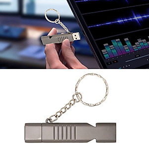 070 Whistle Flash Drive, Multifunctional USB Memory Stick, Waterproof 120dB Sound Whistle with Key Chain for Outdoor Activities, Whistle USB Stick Plug and Play(32 GB)