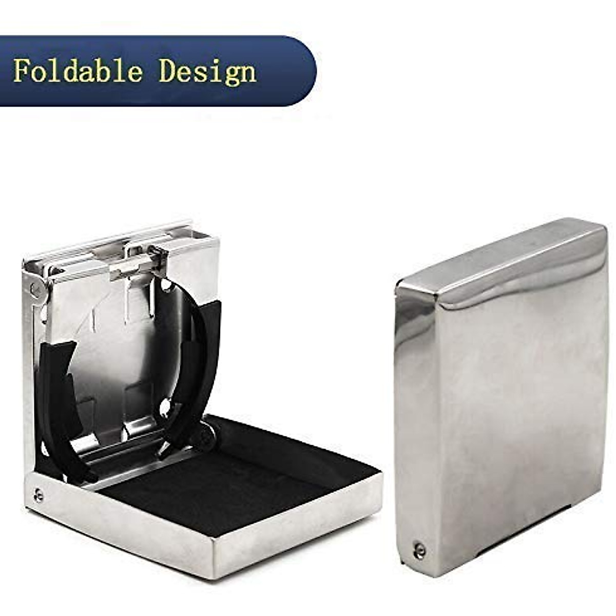 Adjustable Fold-up Cup(Mug) Drink Holders Marine Grade Stainless Steel for Marine/Boat/Yacht/Truck/RV