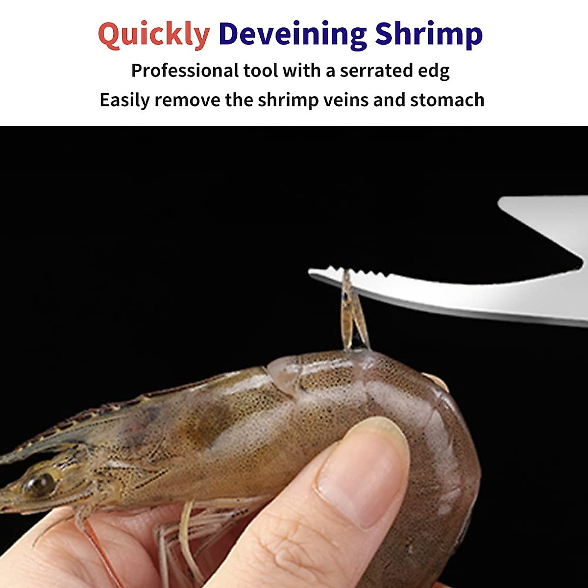 ADORAMBLING 3PC Shrimp Deveiner Tool Stainless Steel Shrimp Deveining Tool Efficient Shrimp Peeler and Deveiner Tool Portable Shrimp Cleaner Shrimp Knife for Easy Shrimp Deveining Shrimp Cleaning Tool
