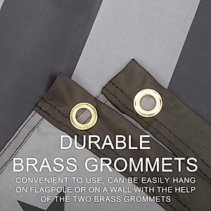 KENPMA All Black Out American Flag - Don't Tread On Me Gadsden Flag 3x5 ft 2-Pack Wall Banners House Porch Yard Lawn Decorative Sign US Outdoor Flag with Grommets - Printed Polyester Fade Proof