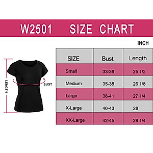 CADMUS Women's Workout Shirts for Running Yoga Tee Shirts Dry Fit,3 Pack,2501,Black & Blue & White,Small