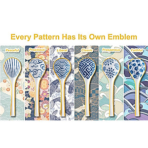 Soup Spoons Set of 6, Soup Dumplings Asian Soup Spoon Set Non-slip Bottom Japanese Spoons for Ramen Chinese Wonton, Dumplings, Pho, Noodle Soup Spoons