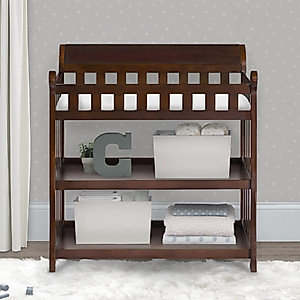 Delta Children Eclipse Changing Table with Changing Pad, Black Cherry