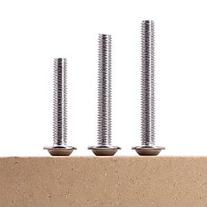 M4-0.7 x 8mm (80 pcs) Flanged Button Socket Head Cap Screws, 304 Stainless Steel, Full Thread, ISO7380-2