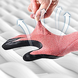 Nimalpal 6 Pairs Gardening Gloves for Women Men Breathable Work Gloves Garden Gloves with Super Grip, Multi-purposes Gloves