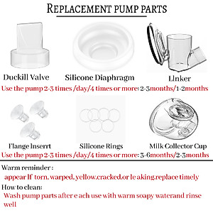 bliblo 6pcs Flange Insert 17mm, Compatible with TSRETE/Bellababy/Lansinoh/momcozy S9/S12/S9pro/S12pro,Wearable Breast Pump Shields/Flanges，Milk Collector 24mm Universal (17mm)