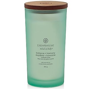 Chesapeake Bay Scented Candle, Balance + Harmony (Water Lily Pear) Large Tumbler Aromatherapy Candle, Long Burning Candles: up to 82 Hours, Mind & Body Collection, Gifts for Women