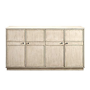 Walker Edison Alden Versatile 4 Door Framed-Storage-Sideboard, 62 Inch, Birch