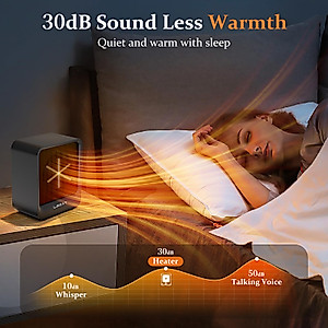 Electric Space Heater, Small Heater for Indoor Use, 500 Watts High Output & 2 Speeds, Mini Personal Heater for Office Desk Camping, Black