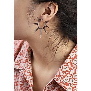 Sacina Gothic Punk Spike Earrings, Zinc Alloy Spike Earrings Pendant, Goth Jewelry Gift for Women, Men, Christmas Gift For Women, Men