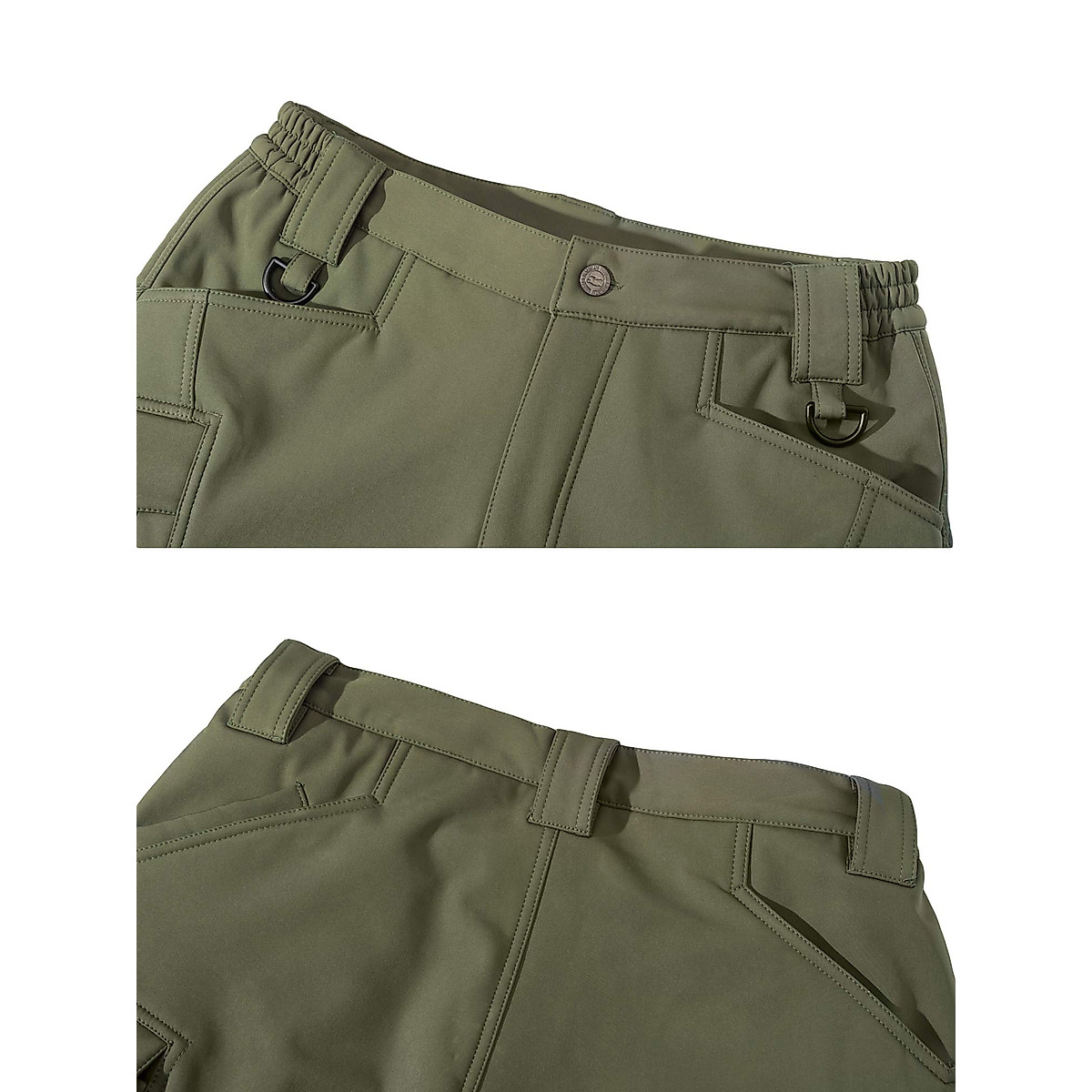 MAGCOMSEN Military Tactical Pants for Men - Fleece Lined Winter Waterproof Snowboarding Hiking Army Pants