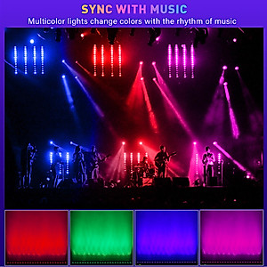 LED DMX Wash Light Bar - 96W 24LEDs RGBA Stage Light Bar Sound Activated Auto Play DJ Light Bar Uplights for Wedding Church Christmas Birthday Party Stage Lighting