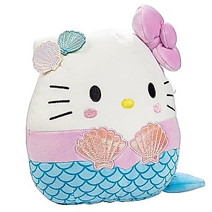 Squishmallows Original 8-Inch Hello Kitty Mermaid - Official Jazwares Easter Plush - Collectible Soft & Squishy Sanrio Stuffed Animal Toy - Add to Your Squad - Gift for Kids, Girls & Boys