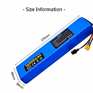 BaYte E-Bike Lithium-Ion Battery 36V 14Ah Built-in BMS for 200W-750W Motor Rechargeable Replacement Battery with 42V 2A Charger