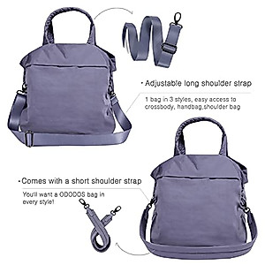 ODODOS 19L Multi Hobo Bags 2.0 with 2 Straps for Women, Totes Handbags, Crossbody Shoulder Bags, Dark Lavender