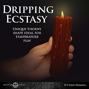 Thorn Drip Candle for Wellness and Relaxation & Romantic Candle Massage. Low Melting Point. Unscented Paraffin Body Wax. Perfect Spa Gift for Self-Care. 1 Piece, Red.