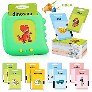 Beefox Talking Flash Cards for Toddlers 1-3, Autism Sensory Toys for Autistic Kids, Montessori Educational Learning Toys with 224 Sight Words, Speech Therapy Toys for 1-5 Year Old Boys Girls Gifts