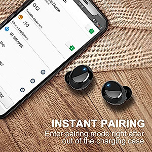 Wireless Earbud, Bluetooth Headphones Light Weight Deep Bass Ear Buds, Bluetooth Earbud Noise Cancelling with Mini Wireless Charging Case, IP7 Waterproof, 30H Playtime In-Ear Earphones for Sports Work