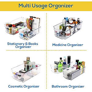 Utopia Home Pantry Organizer - Set of 10 Refrigerator Organizer Bins - Fridge Organizer for Freezers, Kitchen Countertops and Cabinets - BPA Free (Clear)