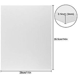 20 Pack Foam Board 11"x14" Foam Core Backing Board 1/8" Thick White Foam Boards for Projects Poster Foam Board Presentation Board for School, Crafts, Office & Art Projects