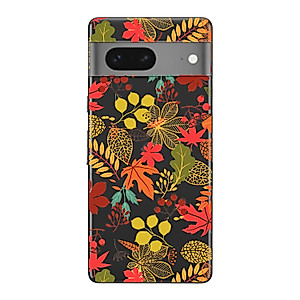 Blingy's for Google Pixel 7 Case, Fun Fall Leaves Pattern Seasonal Autumn Design Transparent Soft TPU Protective Clear Case Compatible for Google Pixel 7 (Mixed Leaves)