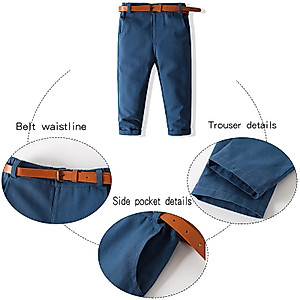 Kimocat Baby Boys Clothes Sets Long Sleeve and Pants Gentleman Outfit Suits (Pink, 3-6 Months)