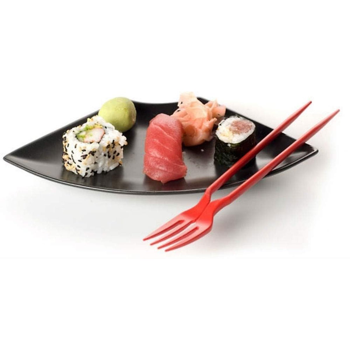 Fork Chopsticks In One, Chork 24 Count Pack Chopstick Fork Combo(Red 24 Pack)