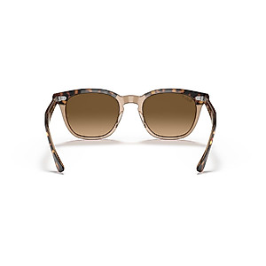 Ray-Ban RB2298 Hawkeye Square Sunglasses, Havana On Transparent Brown/Brown Gradient Polarized, 52 mm