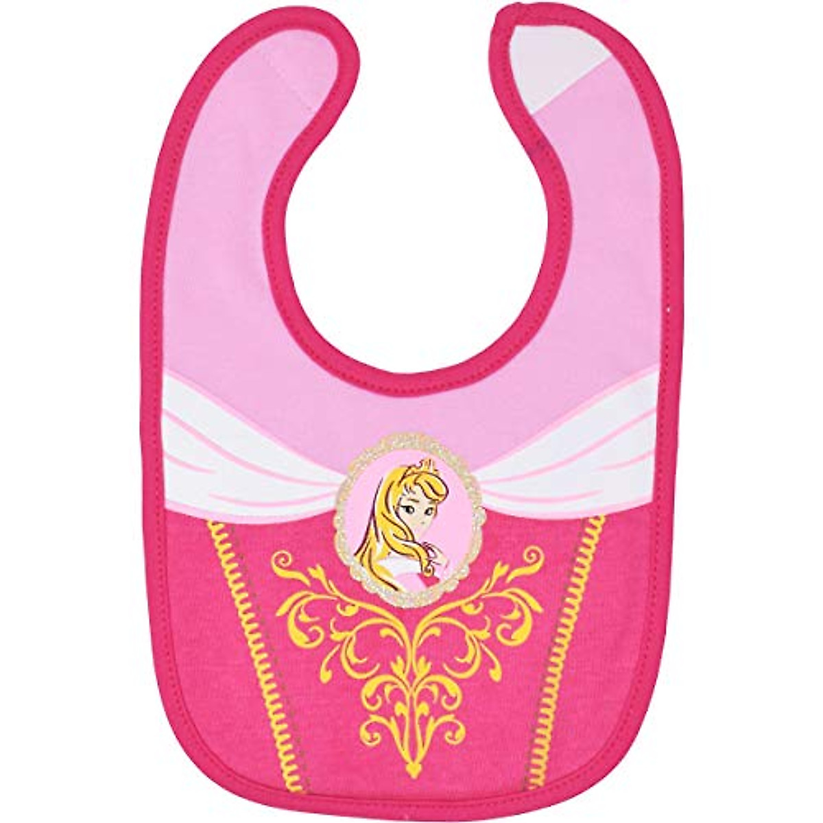 Disney Princess Ariel Cinderella Princess Belle Princess Aurora Snow White 5 Pack Bibs One Size