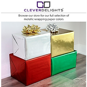 CleverDelights Metallic Gold Wrapping Paper - 30" x 300" JUMBO Roll - 62.5 Sq Ft - Shiny Premium Gift Wrap Paper