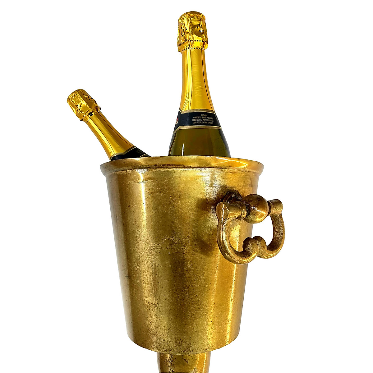 Treasure Art Floor Standing Rustic Champagne Bucket Distressed Look Wine Cooler Ice Gift Antique