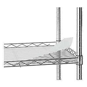 Alera SW653618SR 36 in. x 18 in. x 72 in. Five-Shelf Wire Shelving Kit with Casters and Shelf Liners - Silver