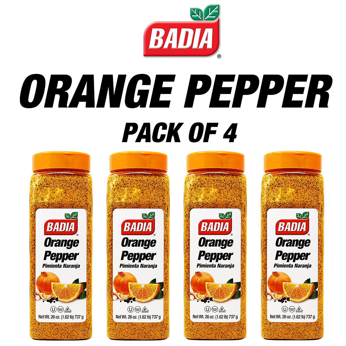 Badia Orange Pepper Seasoning, 26 Ounce (Pack of 4)