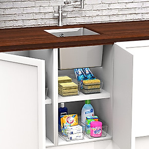 SimpleHouseware Freezer Organizer Storage Bins, Clear, Set of 8